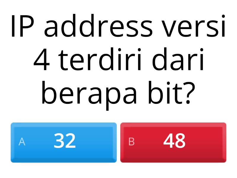 Pengalamatan Ip Dan Subnet Mask Quiz