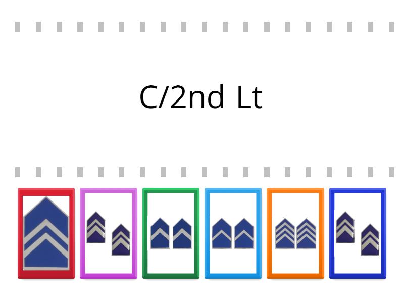 Cadet Enlisted Ranks - Find the match