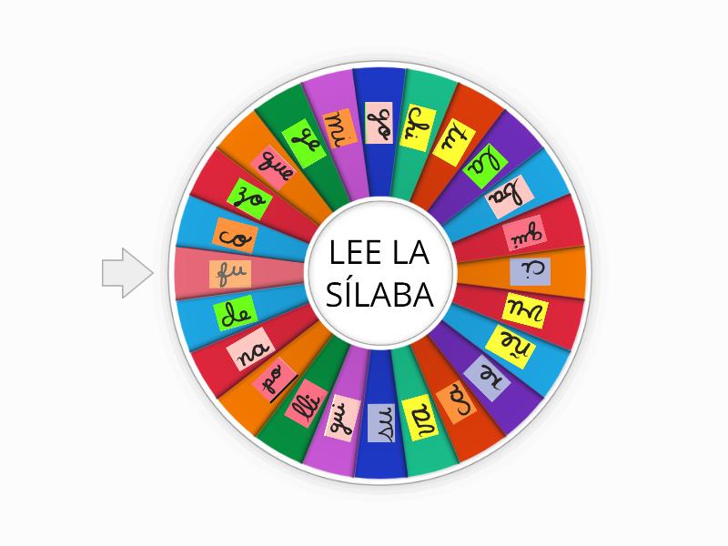 RULETA DE SÍLABAS - Rueda aleatoria