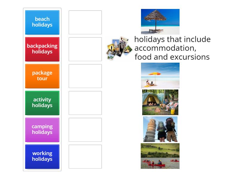 Types of holidays_7.3.1 - Match up