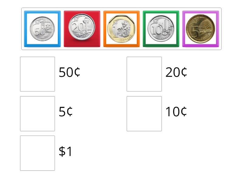 Identifying coins - Match up