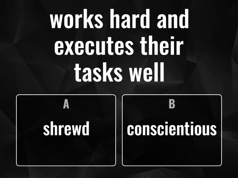 character traits - Quiz