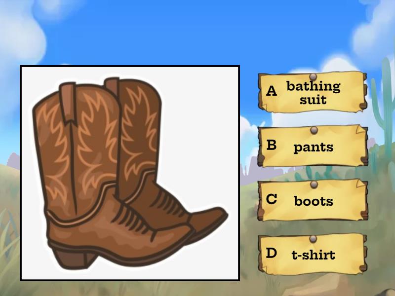 Clothes - Grade 2 - Activity #4 - Quiz