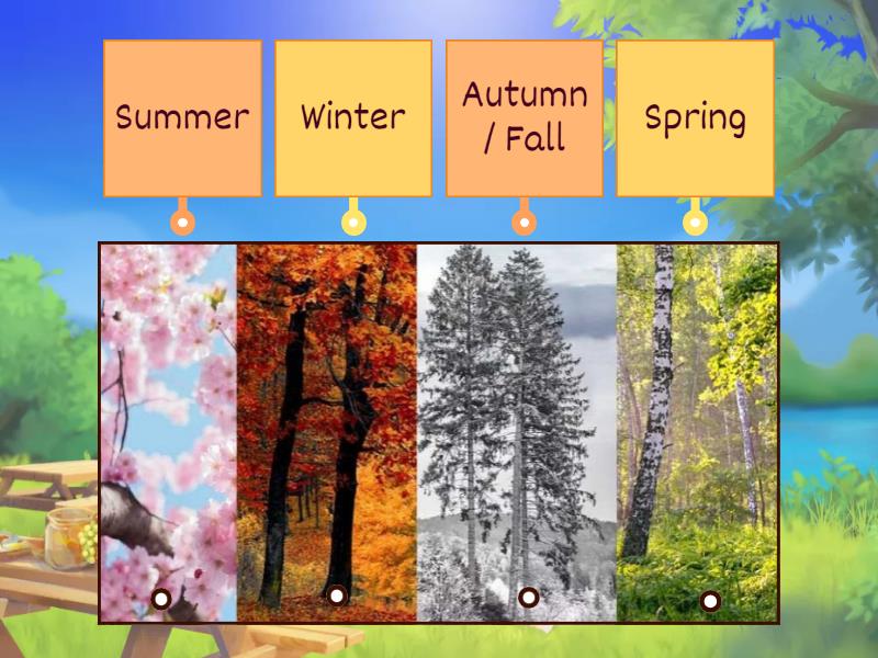 Seasons of the year - Labelled diagram