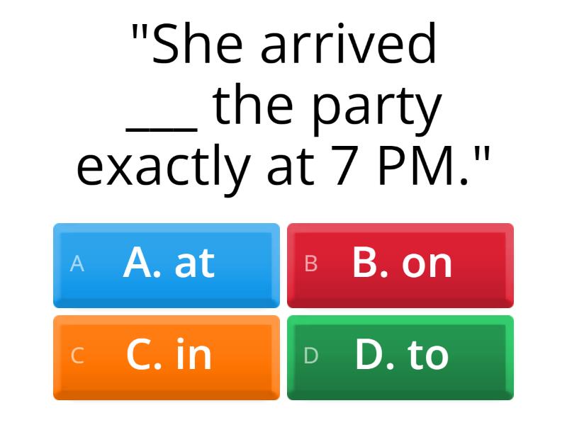 PREPOSITIONS - Quiz