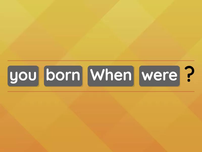 Wh Questions - Word order - Reordenar