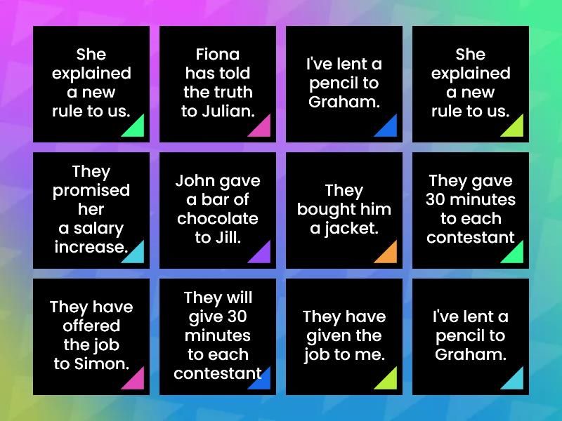 passive with two objects A - Flip tiles