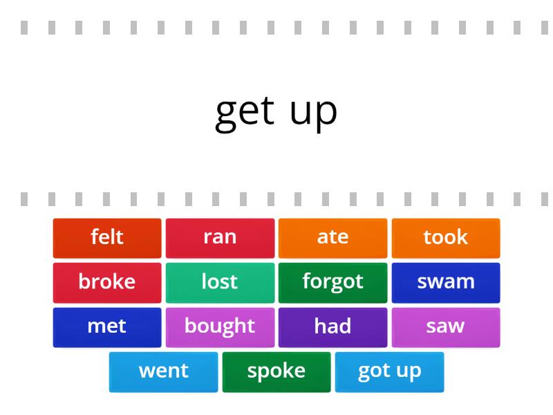 Roadmap A1 unit 8 irregular verbs - Cada oveja con su pareja