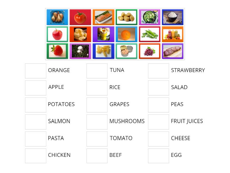 FOOD MATCHING GAME - Match up