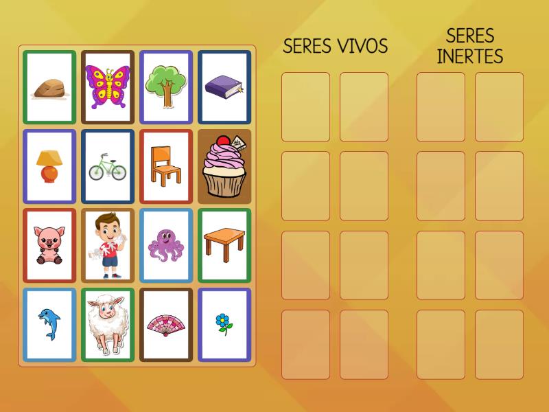 Seres Vivos VS Ser Inerte - Group sort