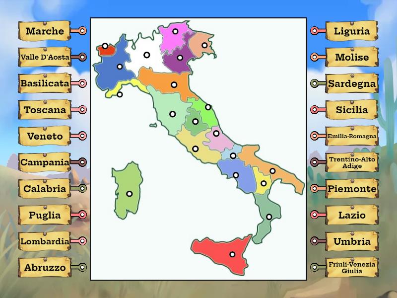 Le Regioni D'Italia - Labelled diagram