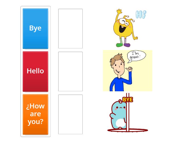 Greetings and Farewells - Match up