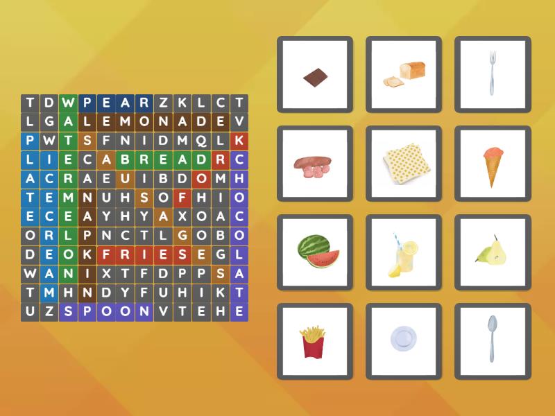 Let’s have lunch - Wordsearch