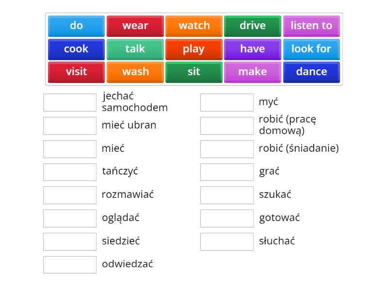 Verbs - Une las parejas