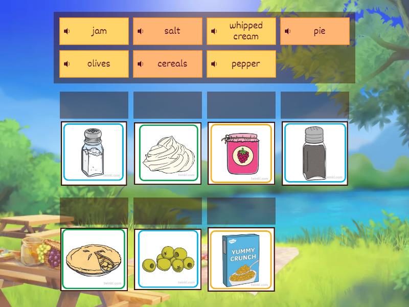 Food matching game - Match up