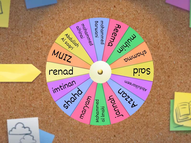 students names - Rueda aleatoria