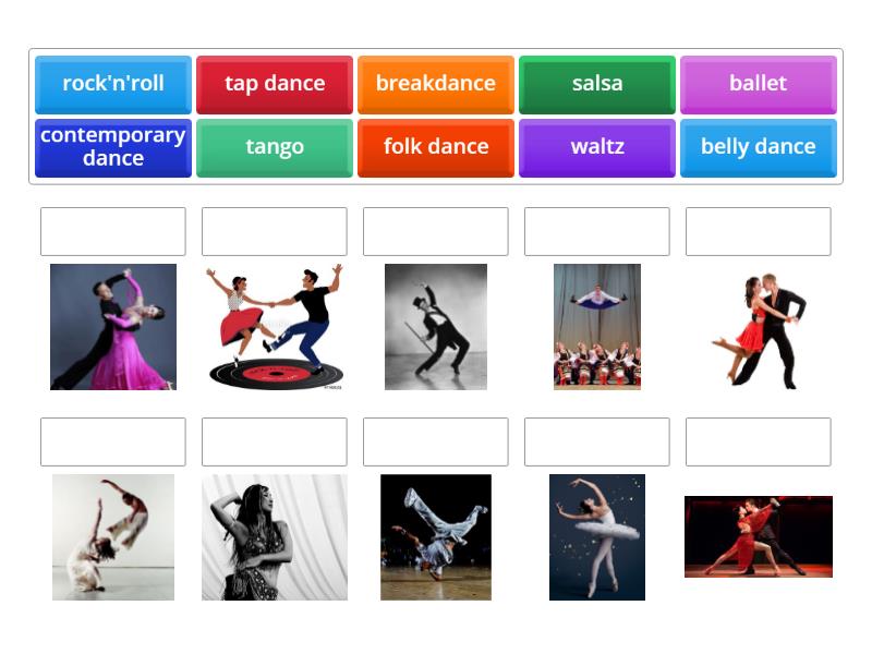 dance styles - Match up