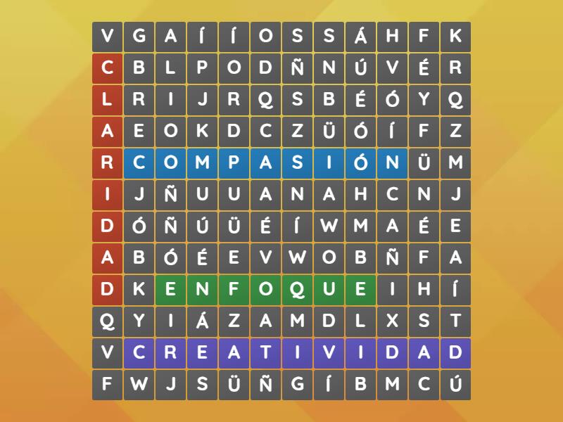 Principios de excelencia en el liderazgo. - Sopa de letras