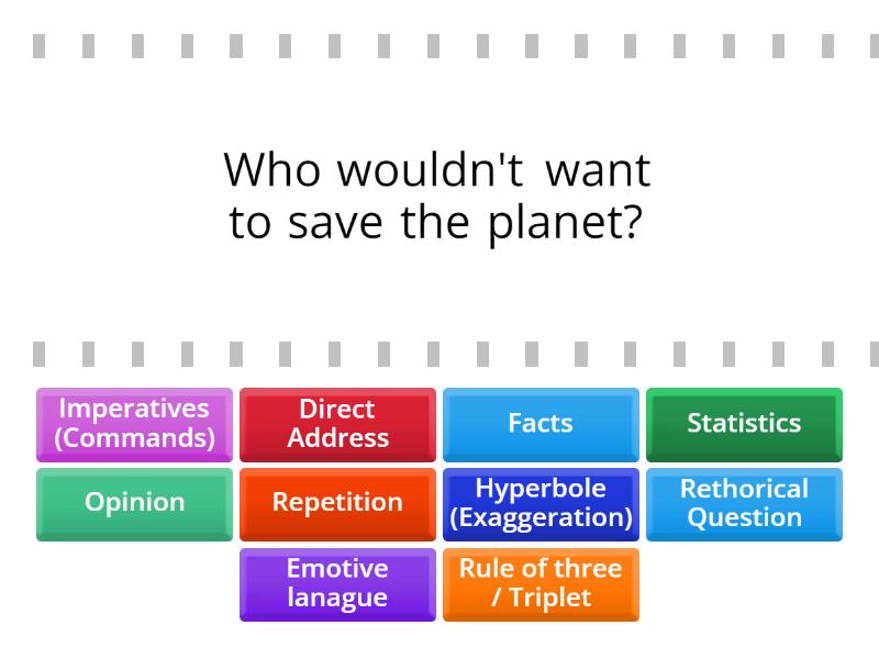 Persuasive Language Features - Find the match