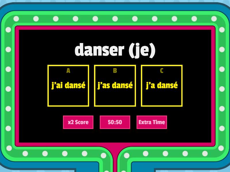 Module 4 (quiz: le passé composé avec avoir) - Gameshow quiz