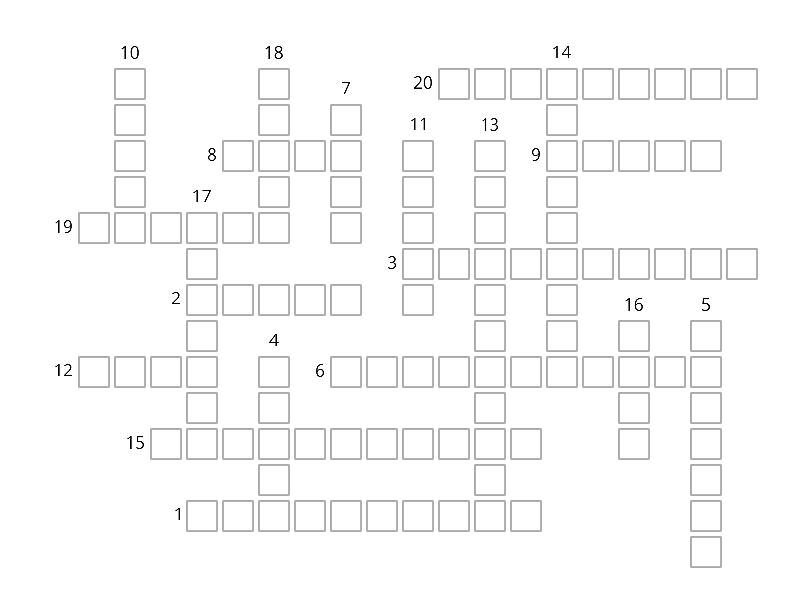 AVENTURA 2, Unidad 1 Vocabulario 2 - Crossword