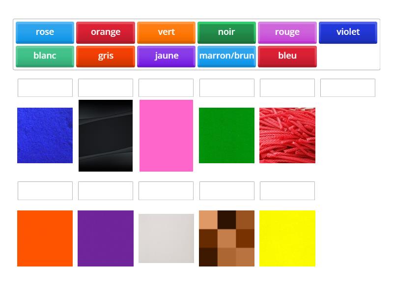 Les couleurs - Match up