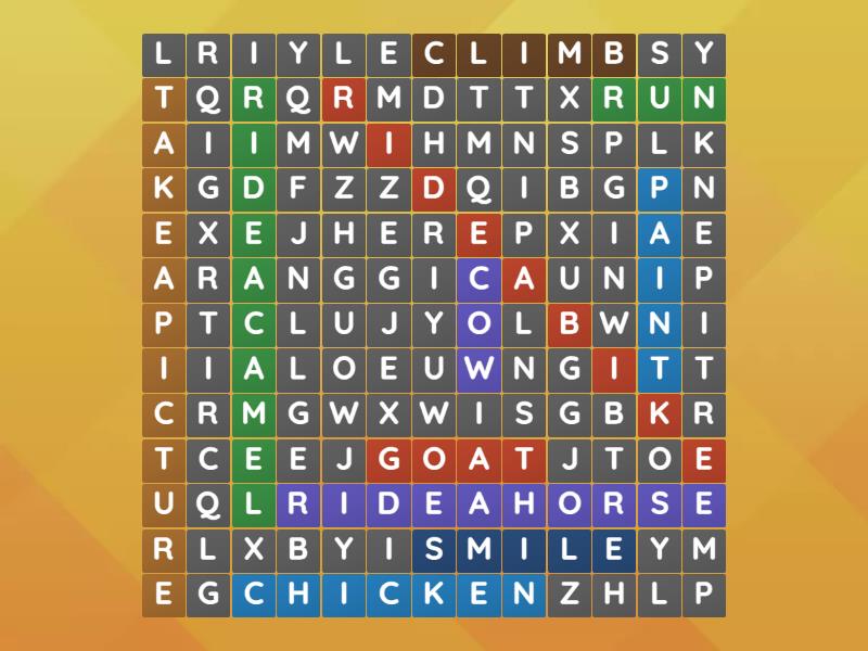 our world/L2 - Wordsearch