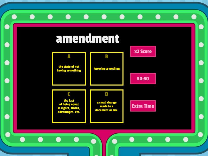 Harrison Bergeron: Complete story vocabulary - Gameshow quiz