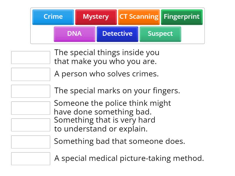 TECH DETECTIVES - Match up
