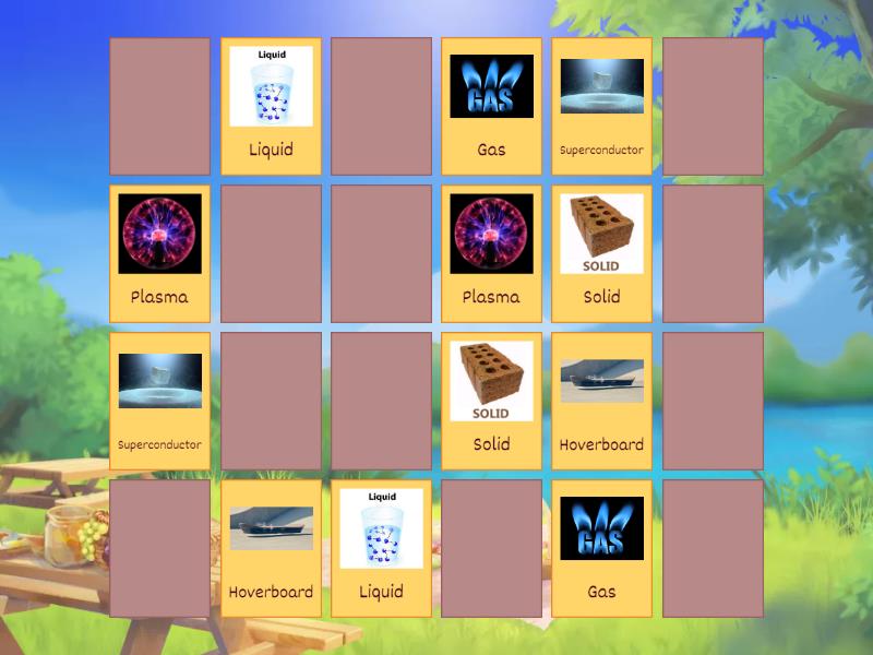 States of Matter Matching - Matching pairs
