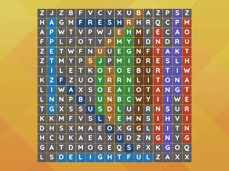 Vivid Adjectives 2 () - Wordsearch