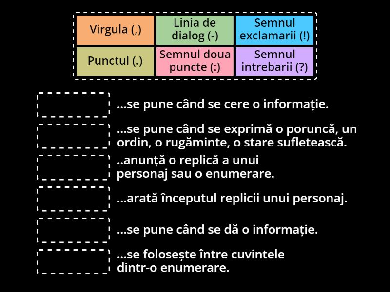 Semne de punctuatie - Match up