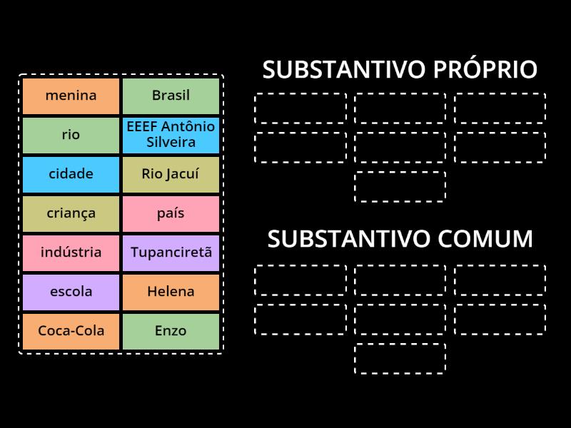 Substantivo Próprio ou comum - Group sort
