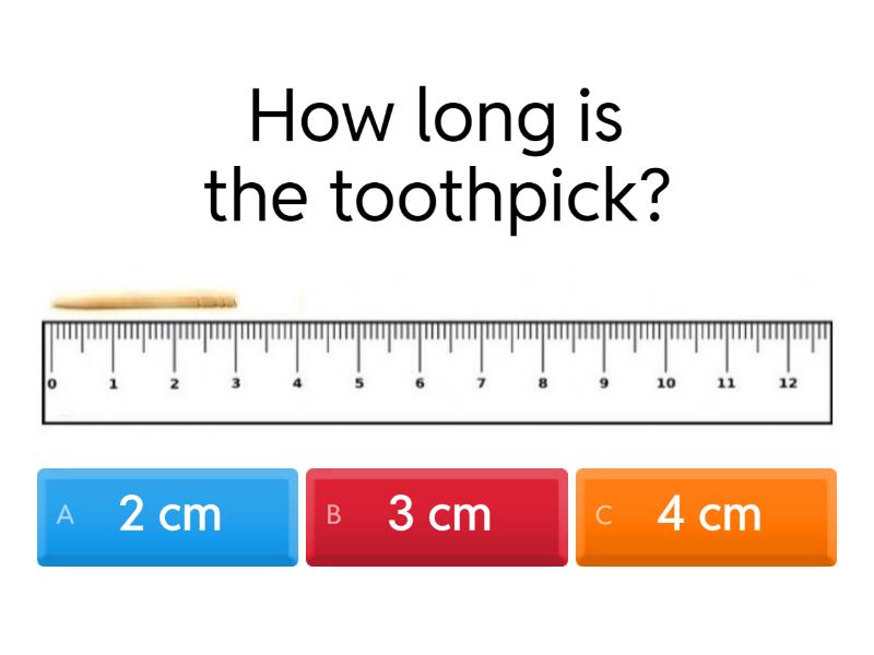 Measuring in centimeters - Quiz