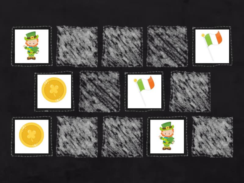 Saint Patricks day - memory game - Matching pairs
