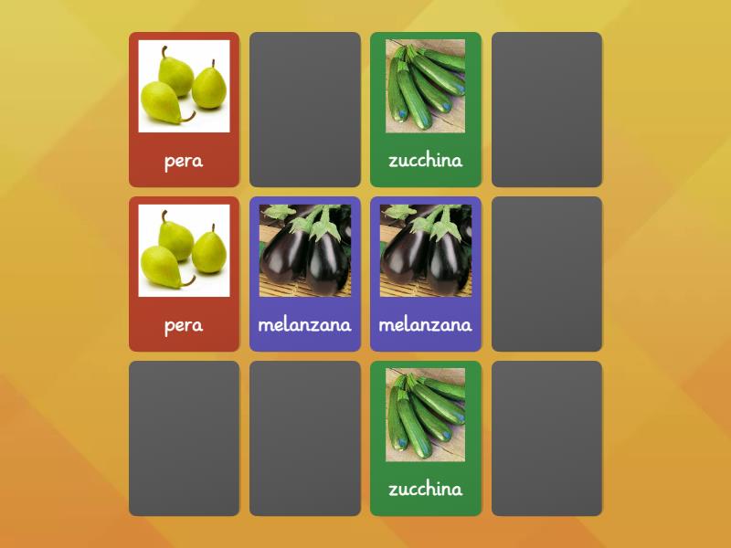 frutta e verdura - Matching pairs