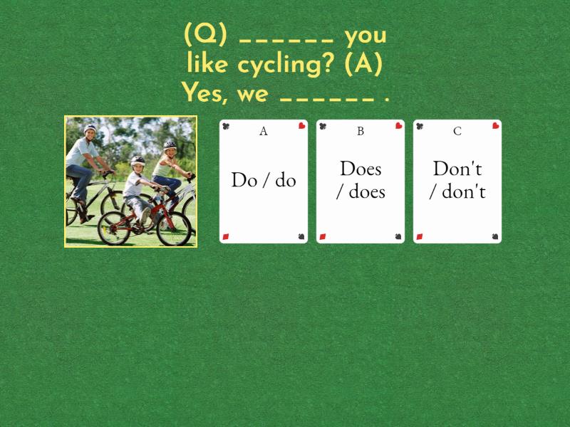 Questions simple present - Win or lose quiz