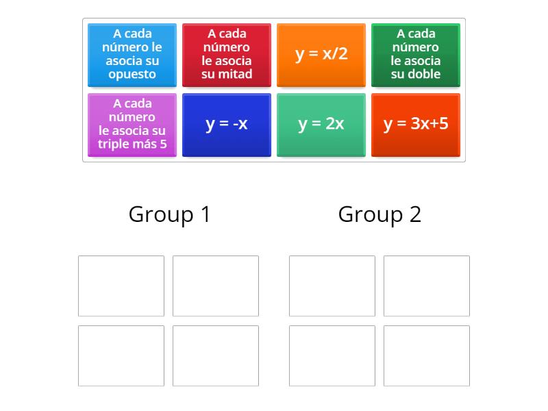 Asociar funciones - Group sort