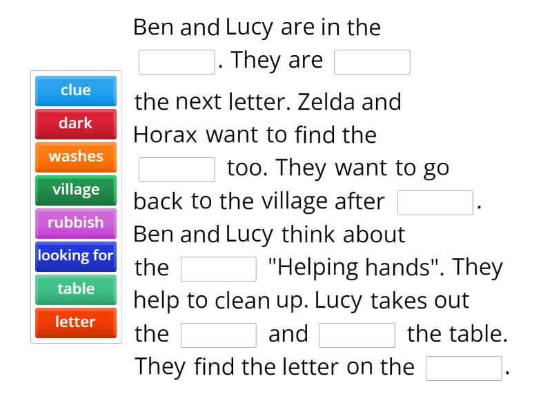 SM 3 UN3 Ben and Lucy - Complete the sentence