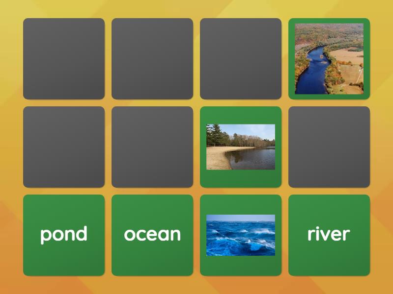 Bodies of water - Matching pairs