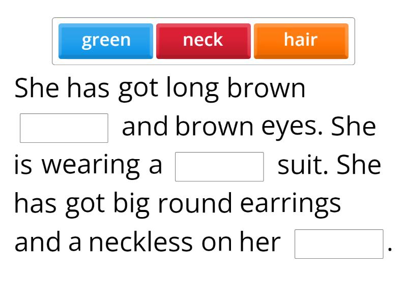 Appearance DISNEY PRINCESSES - Complete the sentence