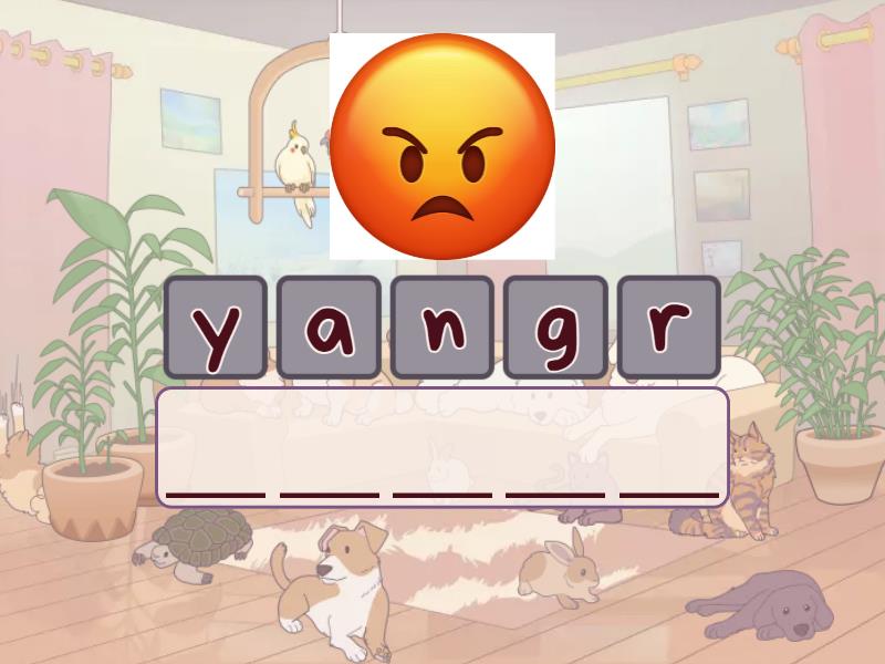 SM2 Unit 6 angry/sad/scared/happy - Anagram