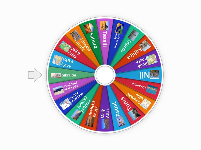 Práce s mapou - Severní Afrika - Náhodné kolo