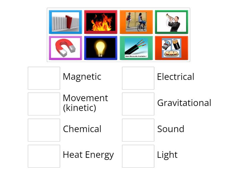 Types of Energy - Match up