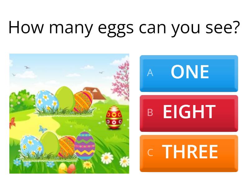 Counting Easter eggs - Quiz