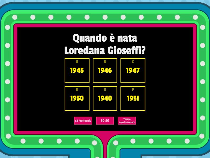 Loredana Gioseffi - Gameshow quiz