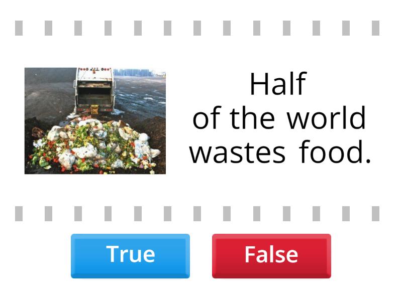 Food Waste -Game - True or false