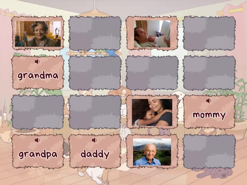 Family memory game - Matching pairs