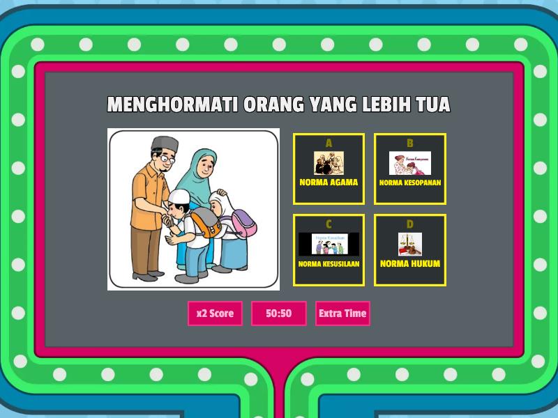 Penerapan Norma dalam Kehidupan - Kelas 5 - Gameshow quiz