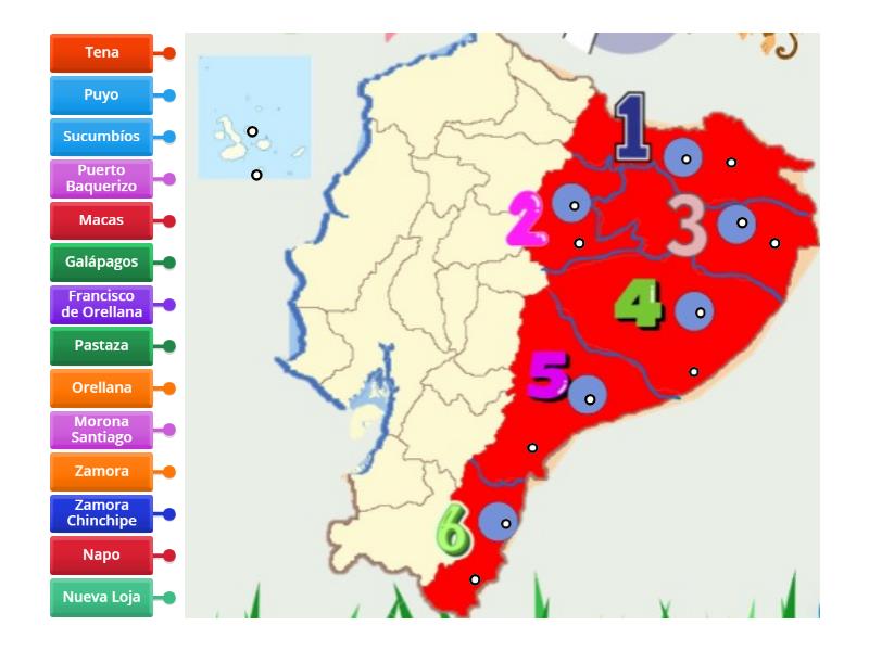Provincias y capitales de la región oriente e insular - Diagrama con ...